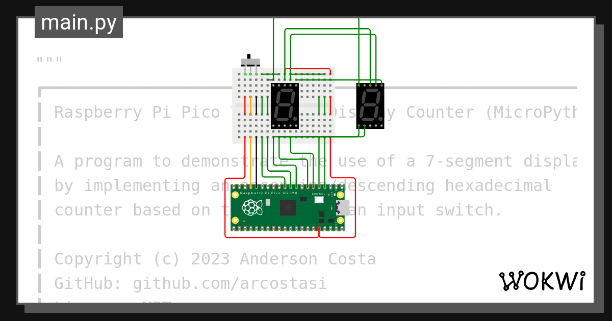 7 Segment Display Counter Copy Wokwi Esp32 Stm32 Arduino Simulator 4109