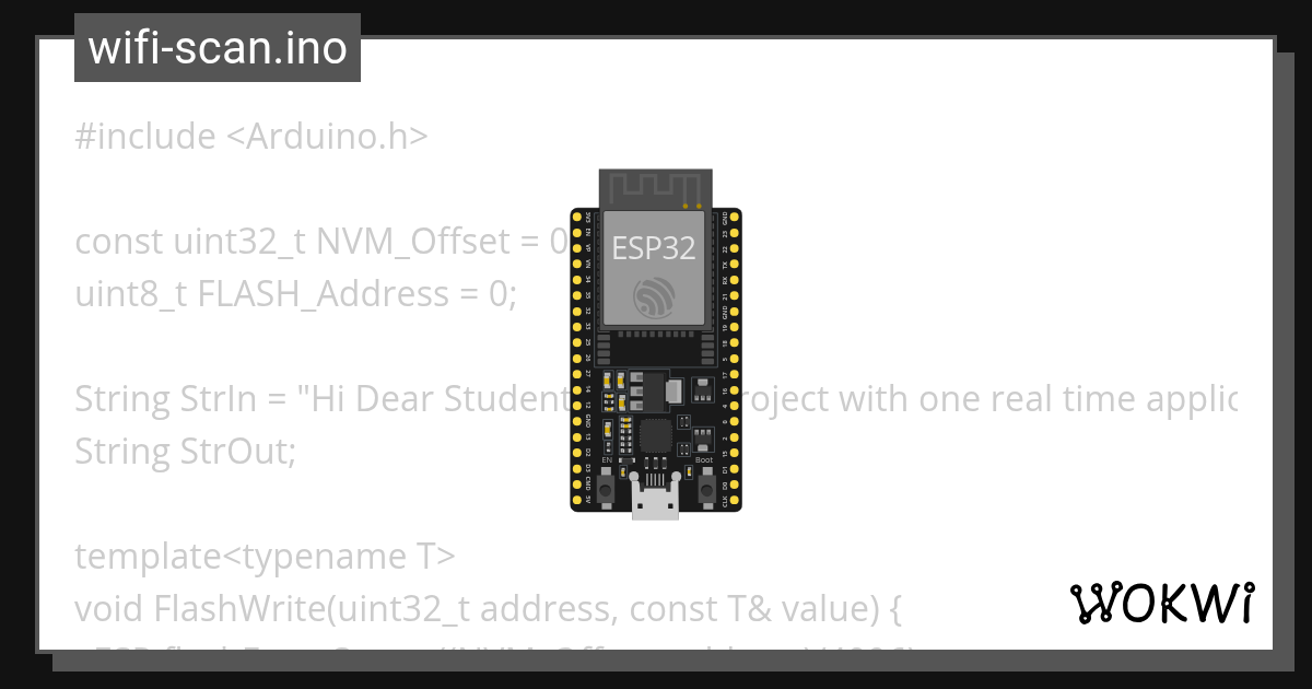 Flash Memory Wokwi Esp32 Stm32 Arduino Simulator 