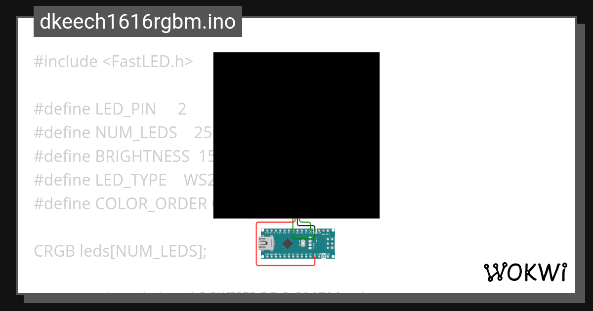 16by 16 rgbmatrix chasing Copy (2) - Wokwi ESP32, STM32, Arduino Simulator