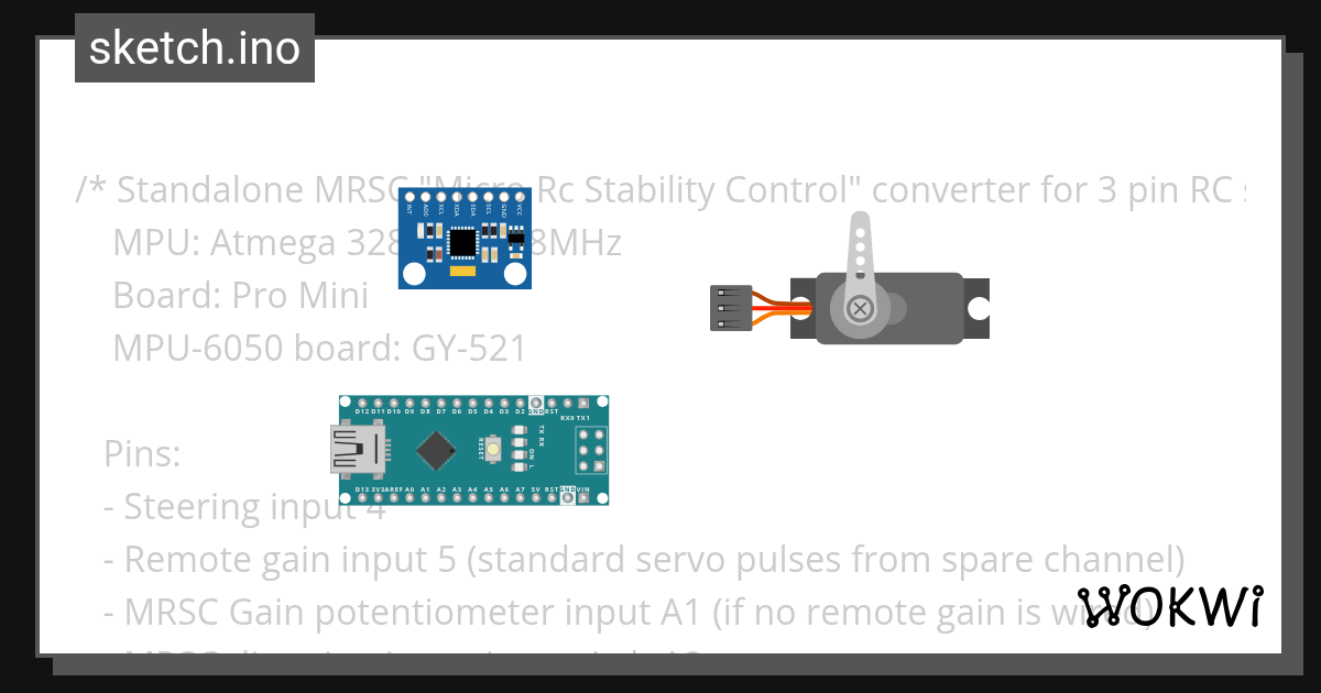 Gyro Slow Back - Wokwi ESP32, STM32, Arduino Simulator