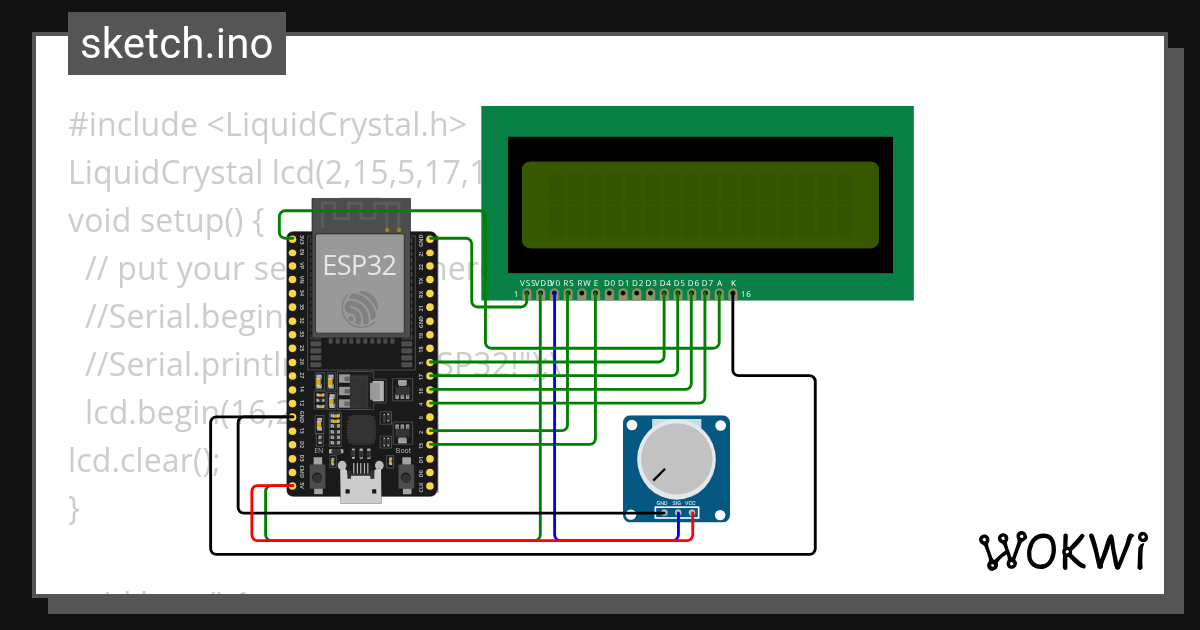 lcd - Wokwi ESP32, STM32, Arduino Simulator