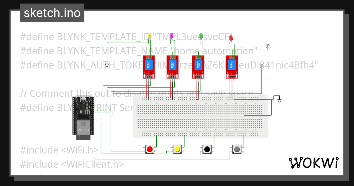 smart room - Wokwi ESP32, STM32, Arduino Simulator