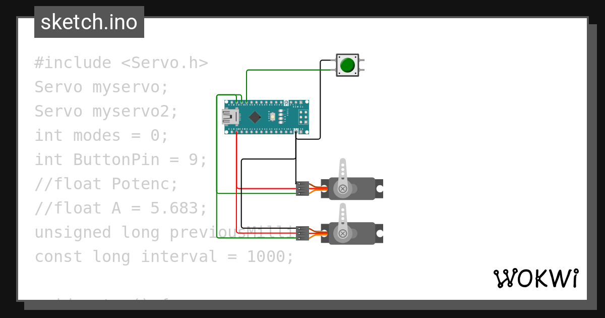 Servo Button Wokwi Esp32 Stm32 Arduino Simulator 0347