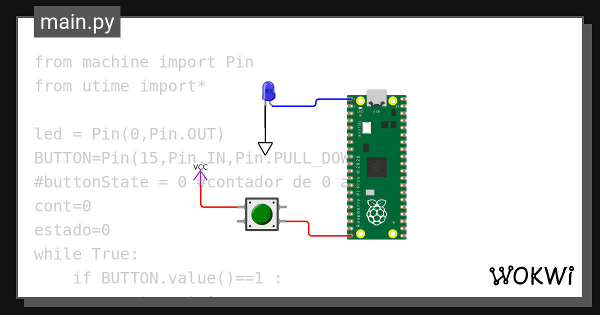 Pulsador Antirrebote Wokwi Esp32 Stm32 Arduino Simulator 8471