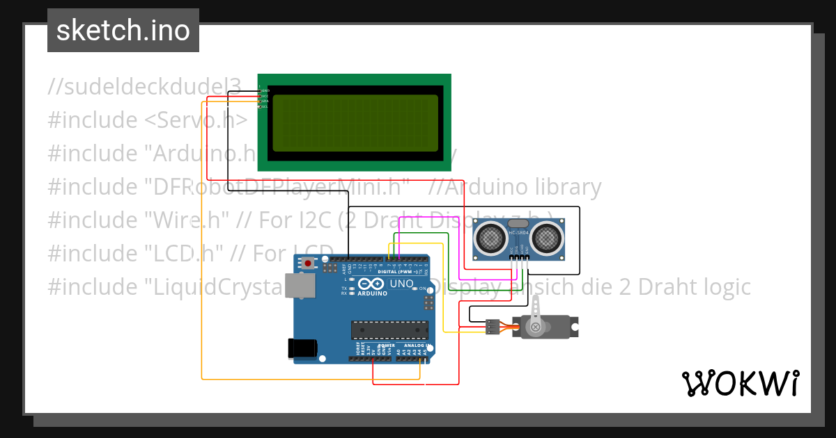 sudeldeckdudel4 (mit ic2 LCD) - Wokwi ESP32, STM32, Arduino Simulator