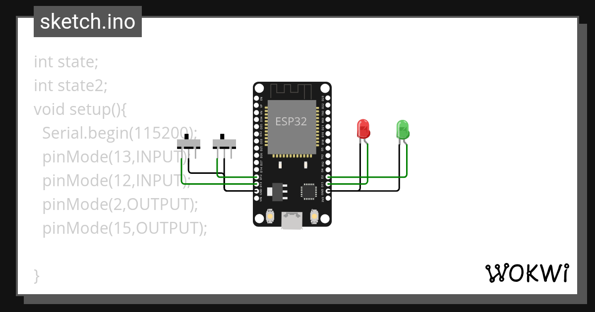 Slide Switch Copy - Wokwi ESP32, STM32, Arduino Simulator