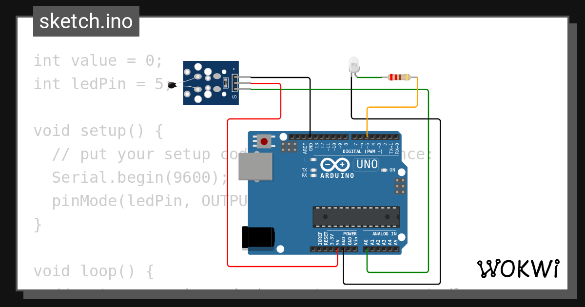 Analog Temp sensor - Wokwi ESP32, STM32, Arduino Simulator Analog Temp sensor - Wokwi ESP32, STM32, Arduino Simulator
