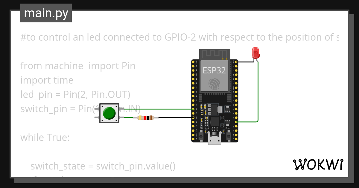 LED_CONNECT - Wokwi ESP32, STM32, Arduino Simulator