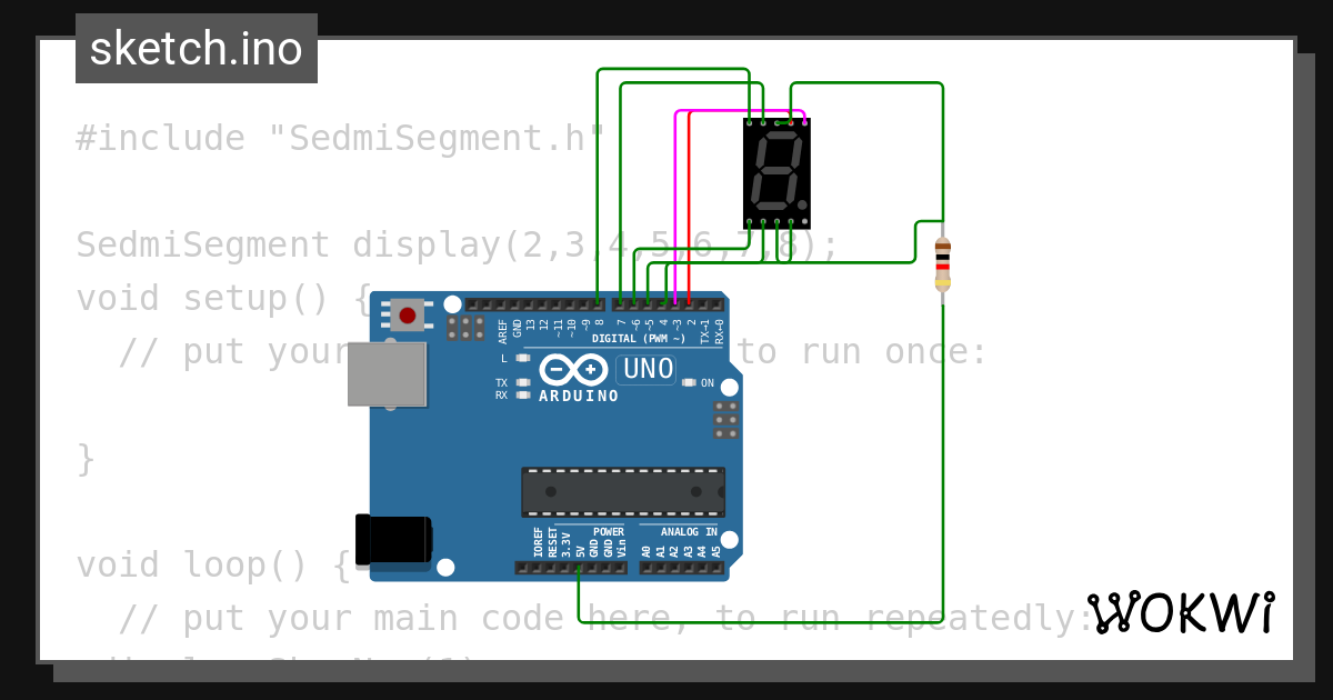 knihovna 7 segment - Wokwi ESP32, STM32, Arduino Simulator knihovna 7 segment - Wokwi ESP32, STM32, Arduino Simulator