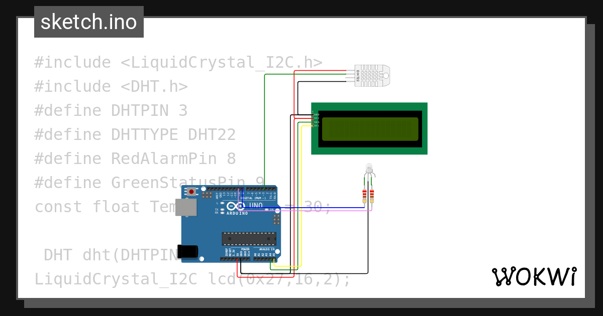 Dht22 With Warning Led Wokwi Esp32 Stm32 Arduino Simulator 6641