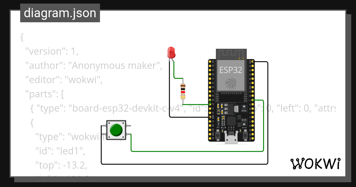 开关灯 Wokwi Esp32 Stm32 Arduino Simulator 2565