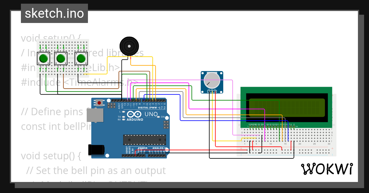 automatic college bell - Wokwi ESP32, STM32, Arduino Simulator