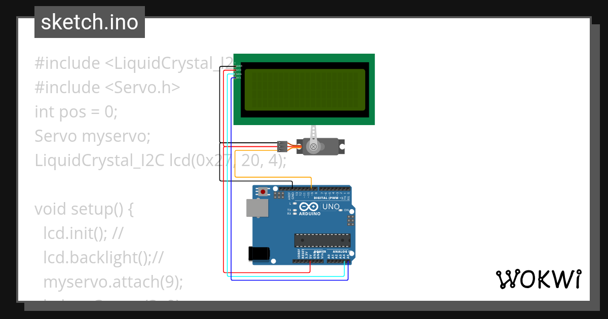 Servo_LCD-OK - Wokwi ESP32, STM32, Arduino Simulator