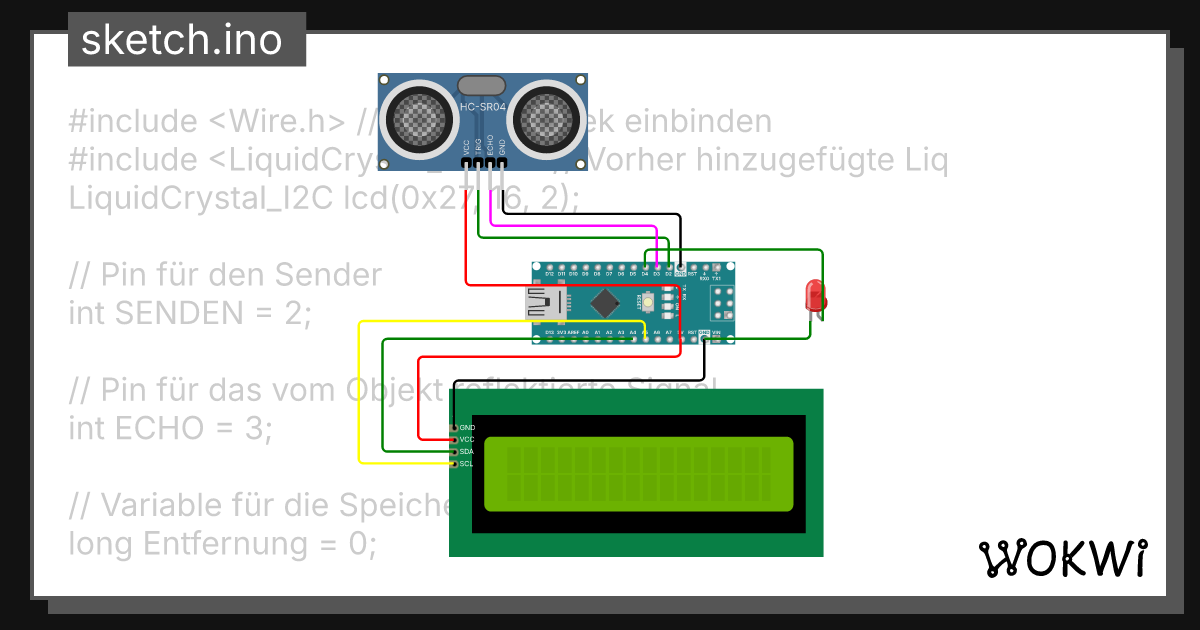 Füllstandsensor - Wokwi ESP32, STM32, Arduino Simulator