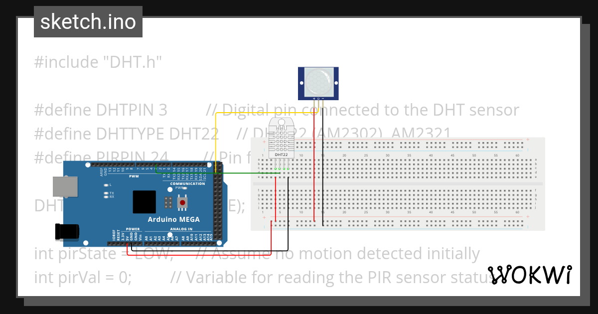 Motion Room Detector - Wokwi ESP32, STM32, Arduino Simulator