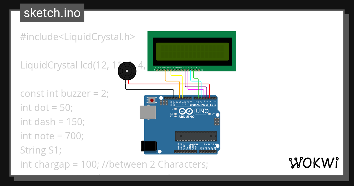 morse - Wokwi ESP32, STM32, Arduino Simulator