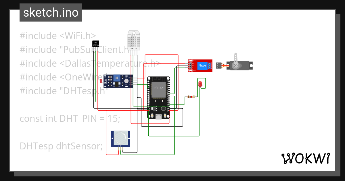 projet domotique - Wokwi ESP32, STM32, Arduino Simulator