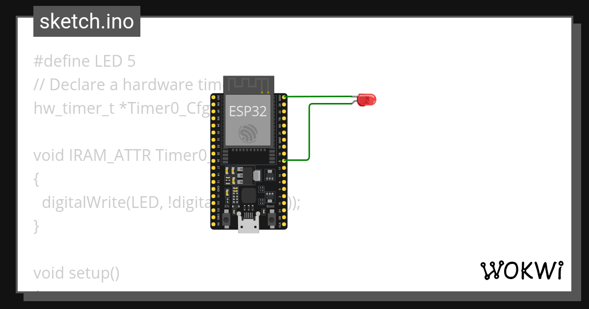 esp32 timer interrupt Copy - Wokwi ESP32, STM32, Arduino Simulator
