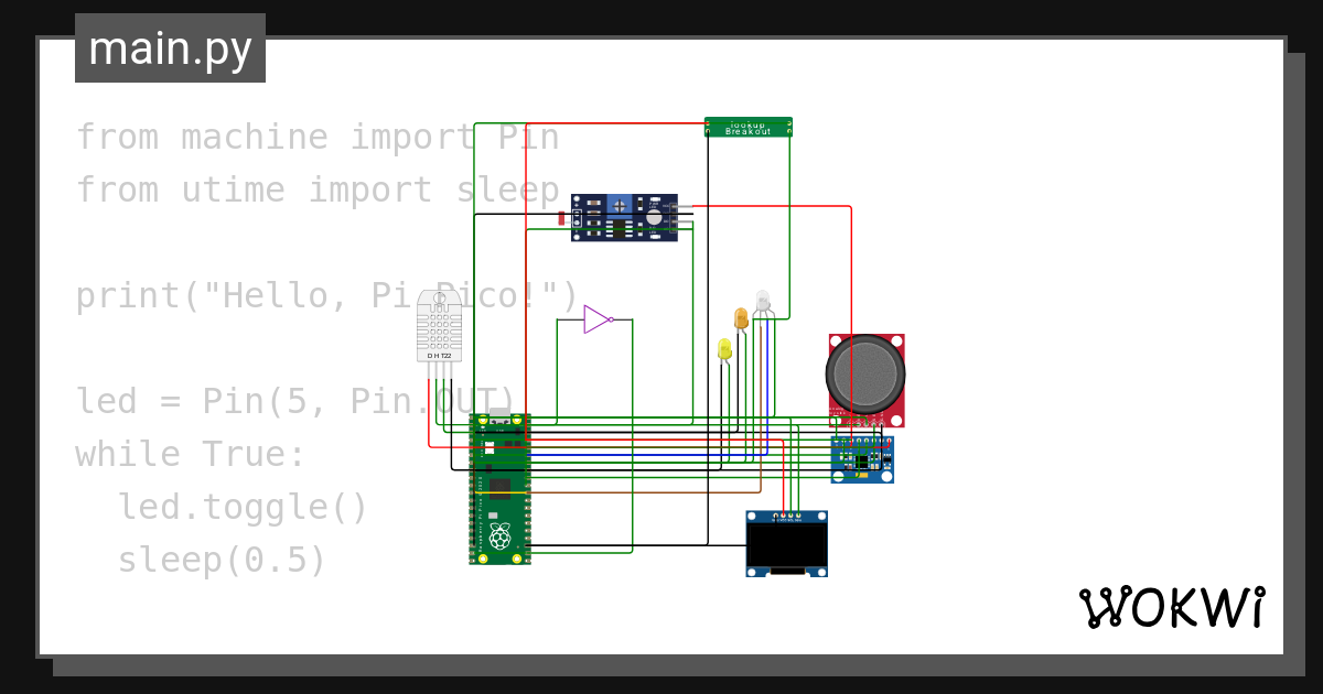 Blink With Micropython Copy Wokwi Esp32 Stm32 Arduino Simulator 1090