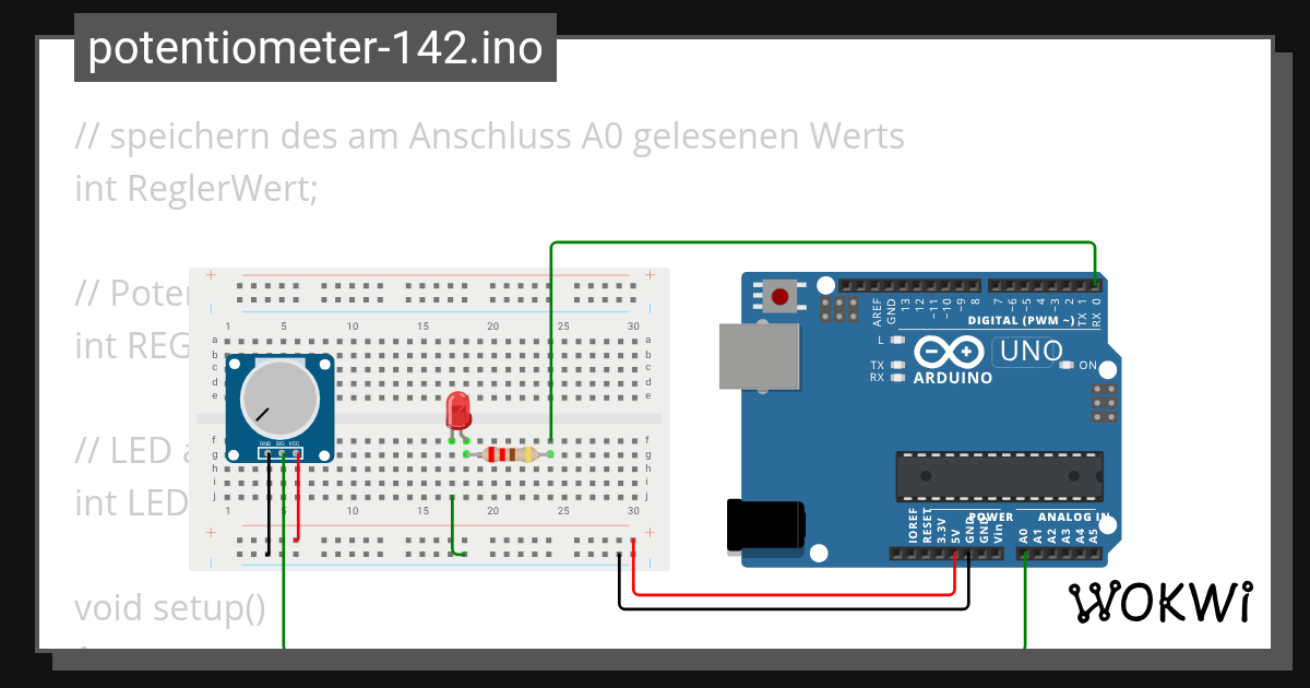 ZweiPotentiometerLED.ino - Wokwi ESP32, STM32, Arduino Simulator