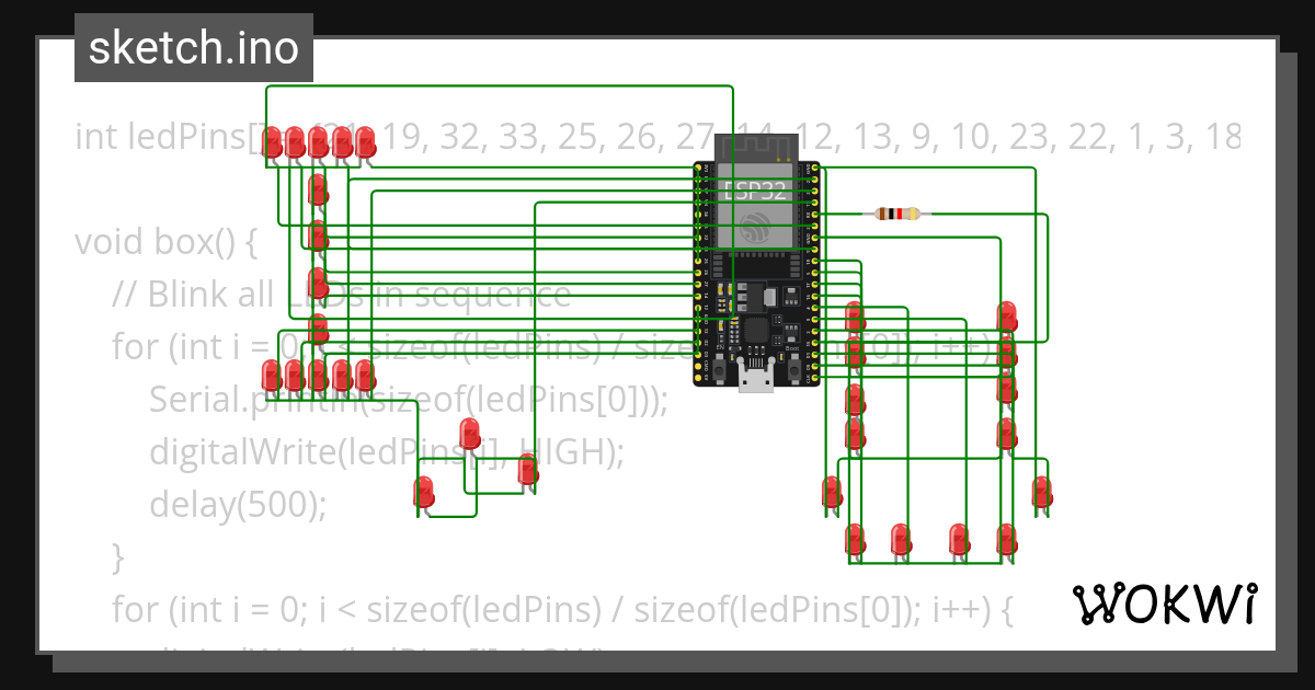mohammedled array Copy - Wokwi ESP32, STM32, Arduino Simulator