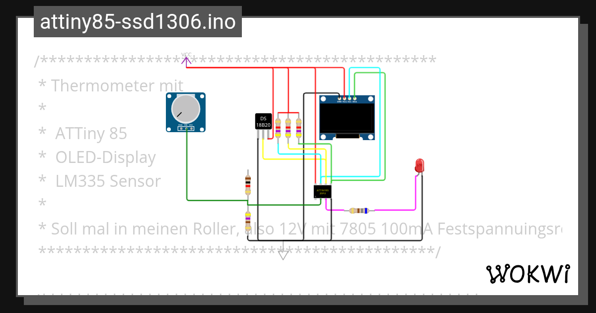 DS18B20 - Wokwi ESP32, STM32, Arduino Simulator