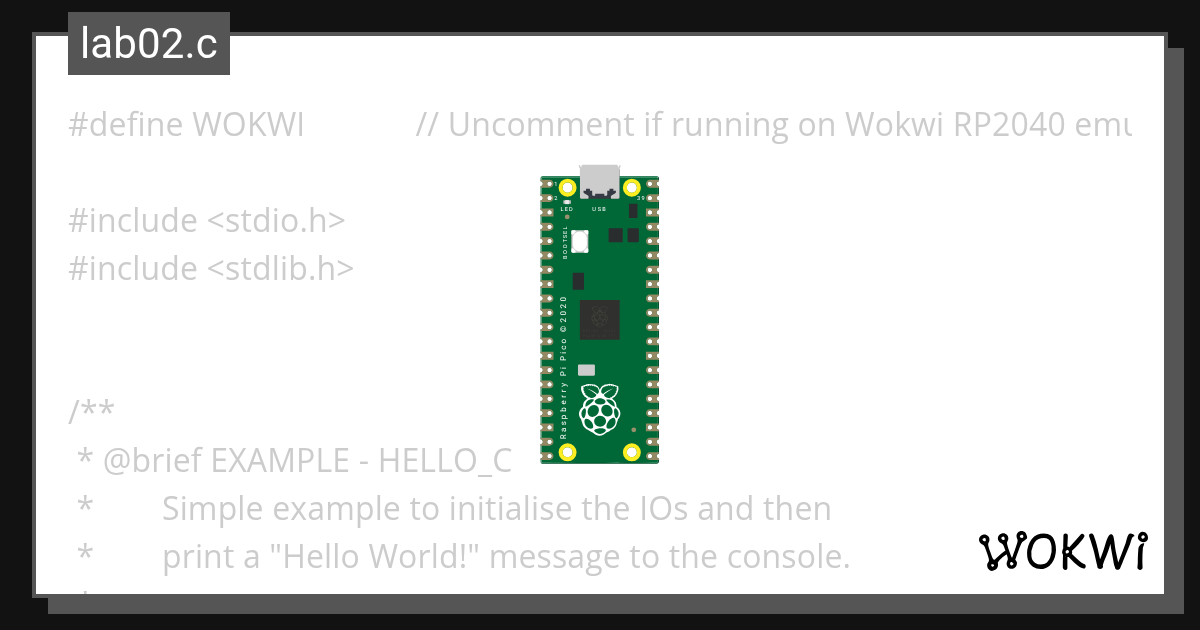lab02 - Wokwi ESP32, STM32, Arduino Simulator