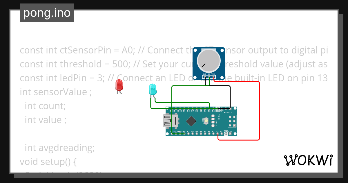Nano Analog AVGd - Wokwi ESP32, STM32, Arduino Simulator