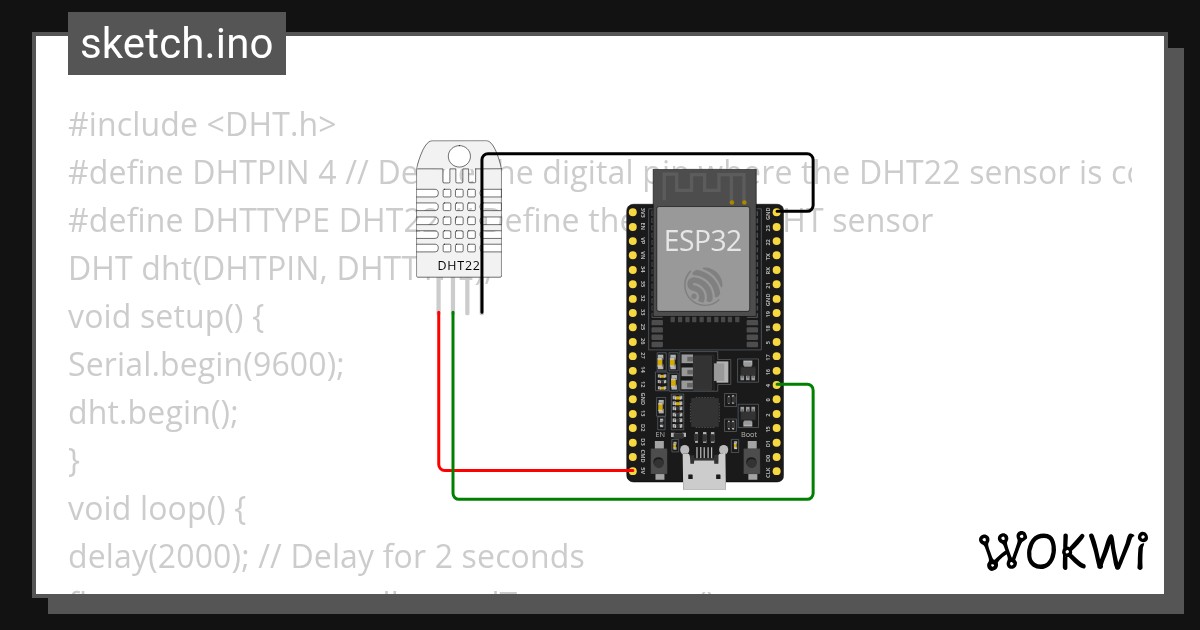 dht22 - Wokwi ESP32, STM32, Arduino Simulator
