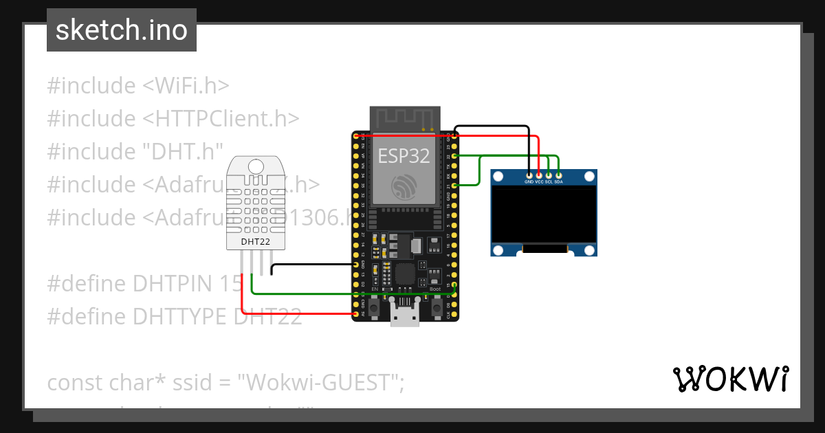 dht line token - Wokwi ESP32, STM32, Arduino Simulator