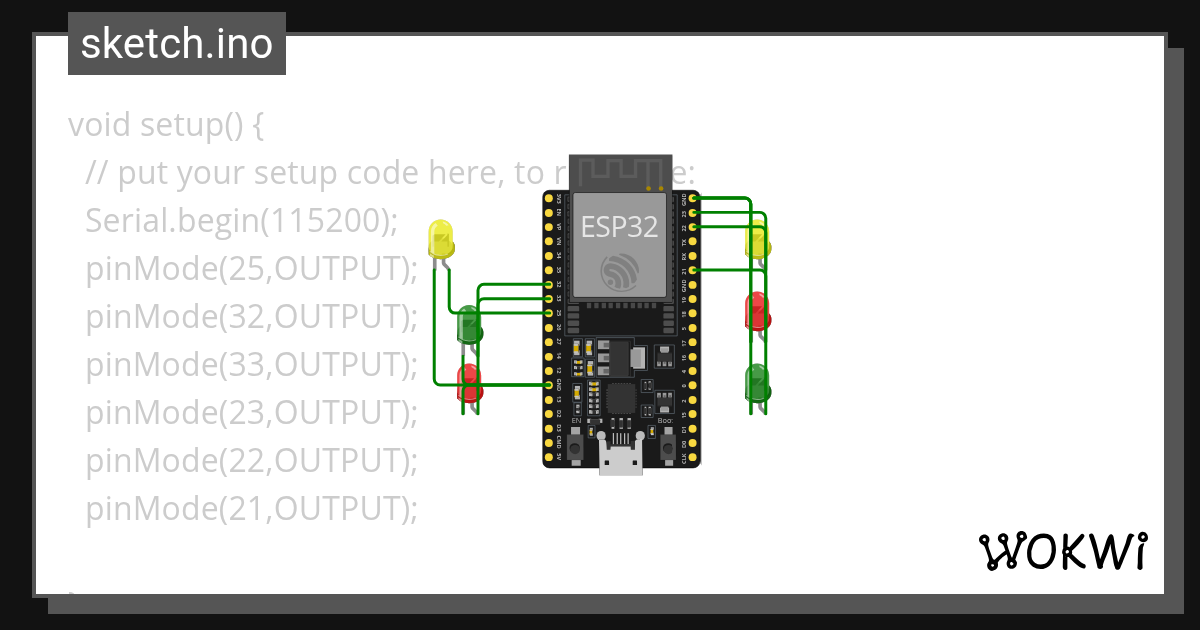 TRAFFIC-ASSIGNMENT-1 - Wokwi ESP32, STM32, Arduino Simulator TRAFFIC-ASSIGNMENT-1 - Wokwi ESP32, STM32, Arduino Simulator