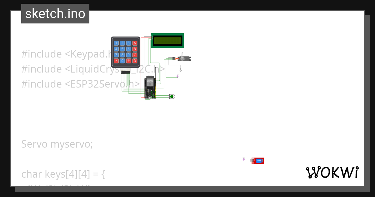 Keypad Lock PBL - Wokwi ESP32, STM32, Arduino Simulator