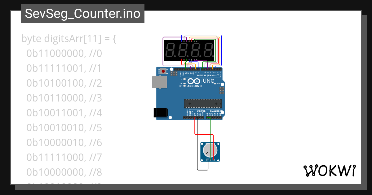 SevSeg_Counter.ino Copy (2) - Wokwi ESP32, STM32, Arduino Simulator