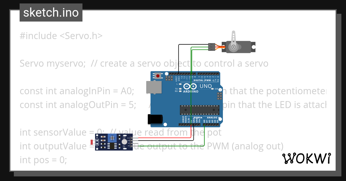 Photoresistor & LED - Wokwi ESP32, STM32, Arduino Simulator