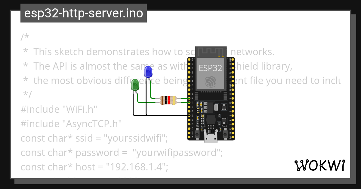ESP32 HTTP Server Copy - Wokwi ESP32, STM32, Arduino Simulator