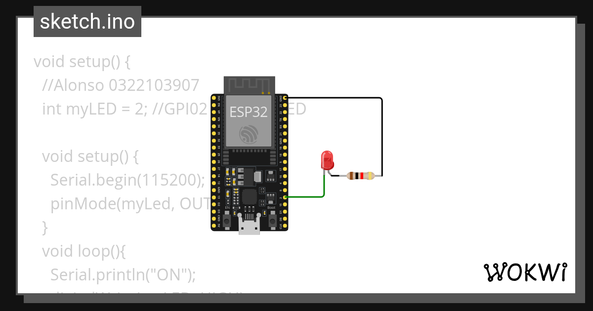 PRACTICA #2 - Wokwi ESP32, STM32, Arduino Simulator PRACTICA #2 - Wokwi ESP32, STM32, Arduino Simulator