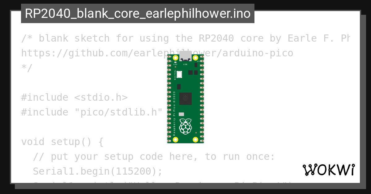 Rp2040 Earlephilhower Multicore Test 01 Wokwi Esp32 Stm32 Arduino 3142