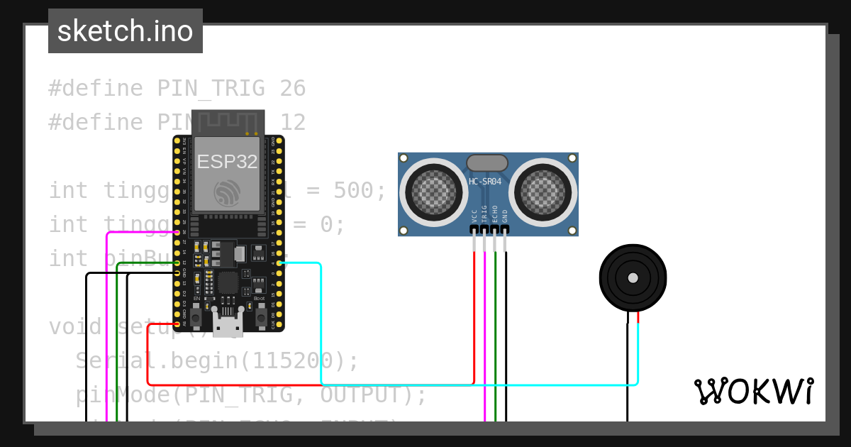 Deteksi Banjir Wokwi Esp32 Stm32 Arduino Simulator 3978