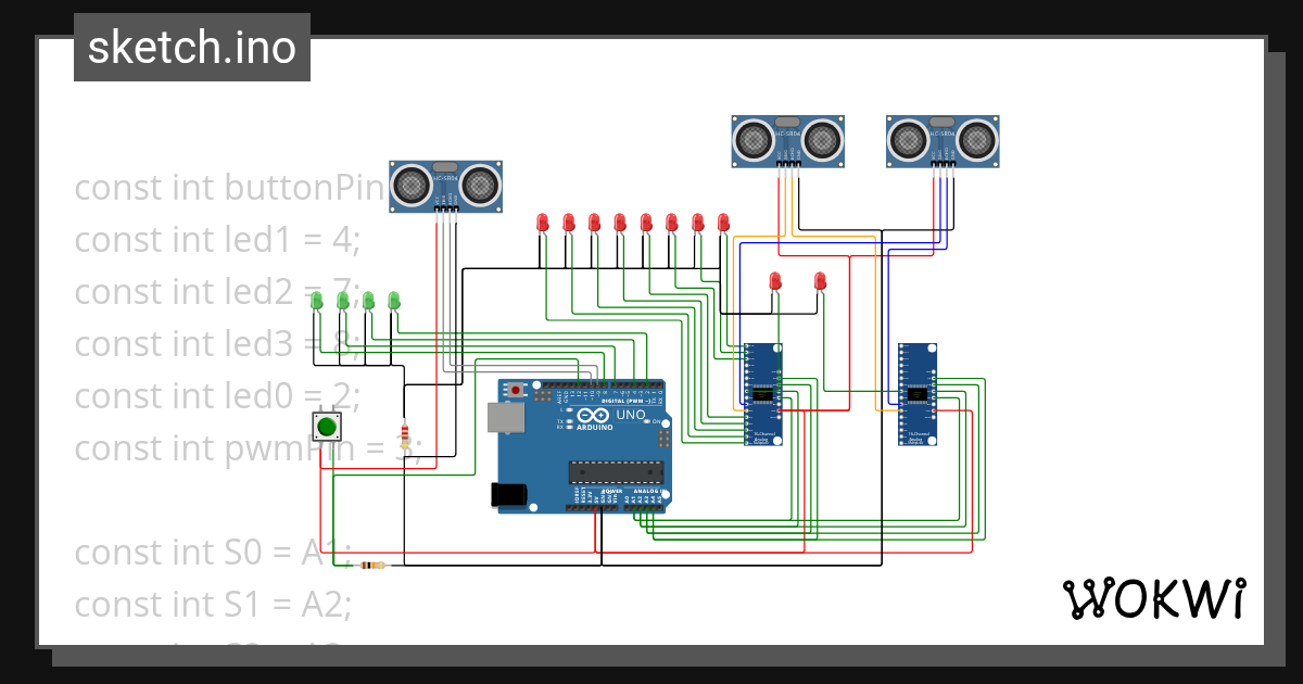 mux in uno ultras - Wokwi ESP32, STM32, Arduino Simulator