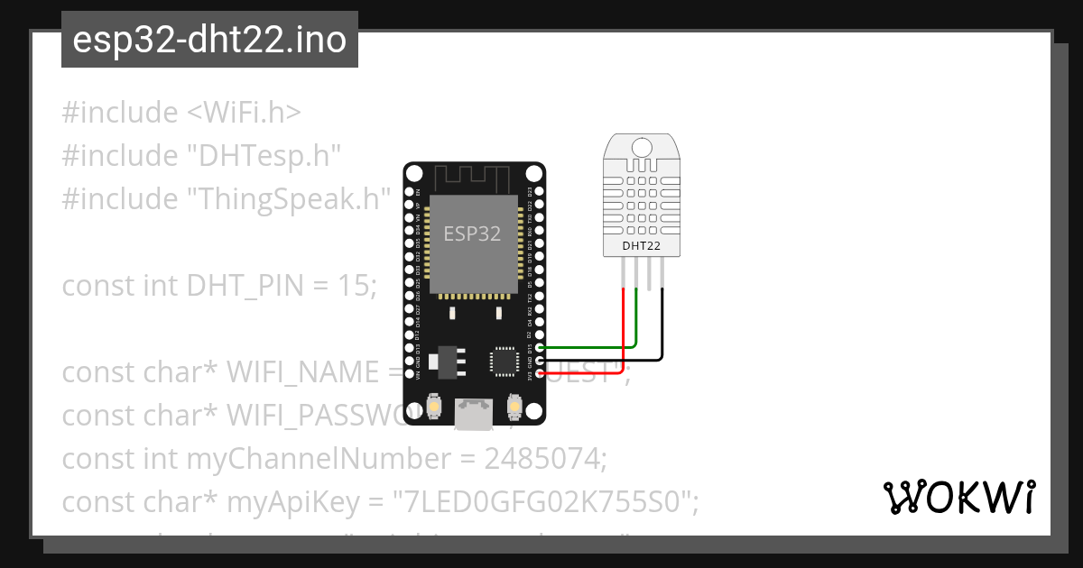 esp dht22 - Wokwi ESP32, STM32, Arduino Simulator