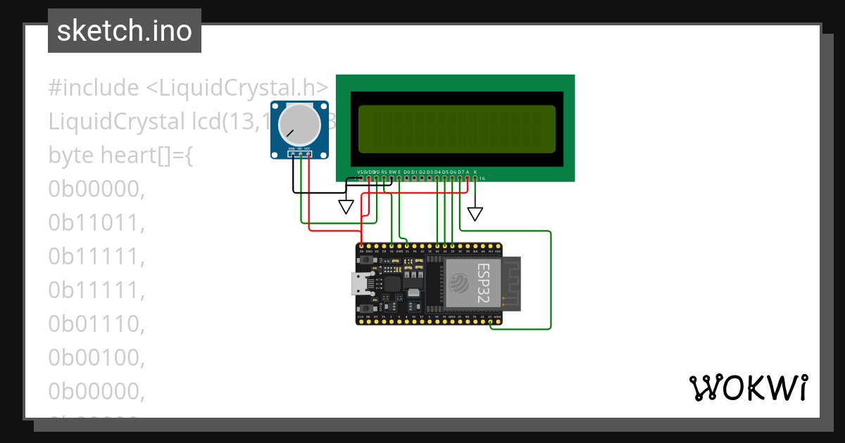 lcd interfacing lect - Wokwi ESP32, STM32, Arduino Simulator