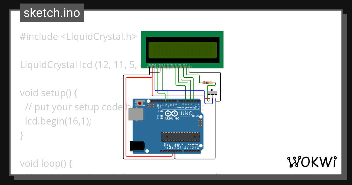 moving LCD - Wokwi ESP32, STM32, Arduino Simulator