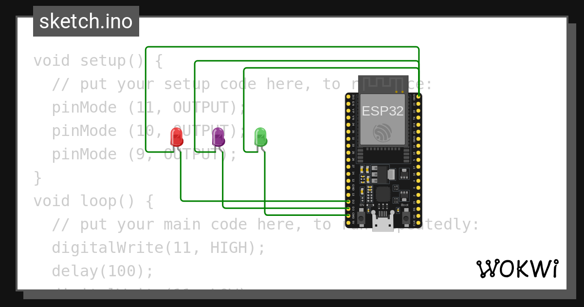 สอบกลางภาค Wokwi Esp32 Stm32 Arduino Simulator 6021