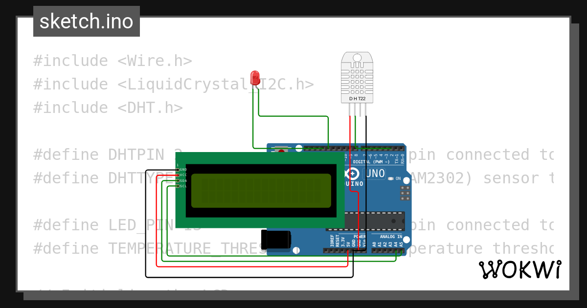 Dht22 Based Warning With Ardiuno Wokwi Esp32 Stm32 Arduino Simulator