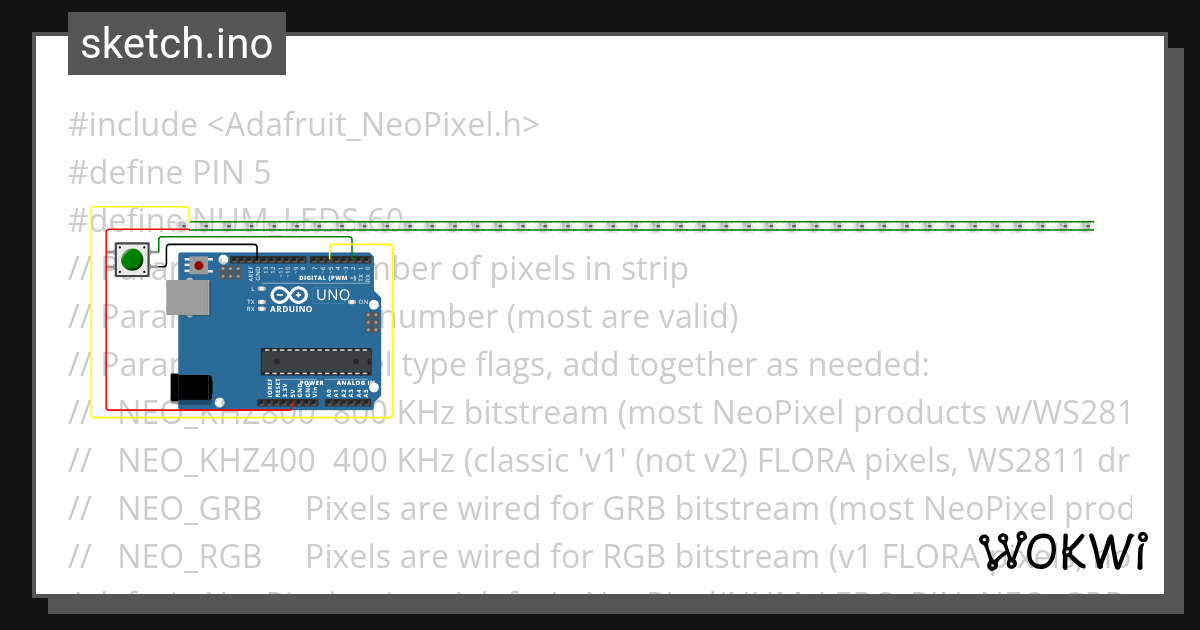 WS2812_Tweaking4All_Effect05_NewKITT - Wokwi ESP32, STM32, Arduino ...