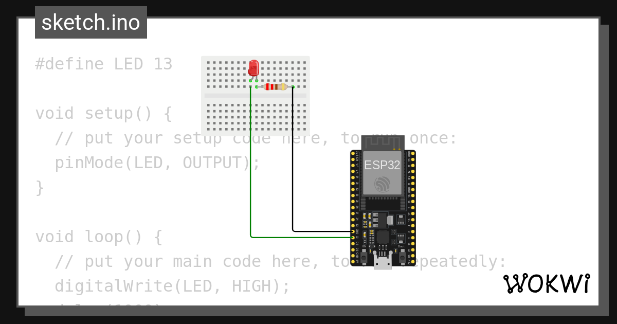 Led Blink 1 Wokwi Esp32 Stm32 Arduino Simulator 7009