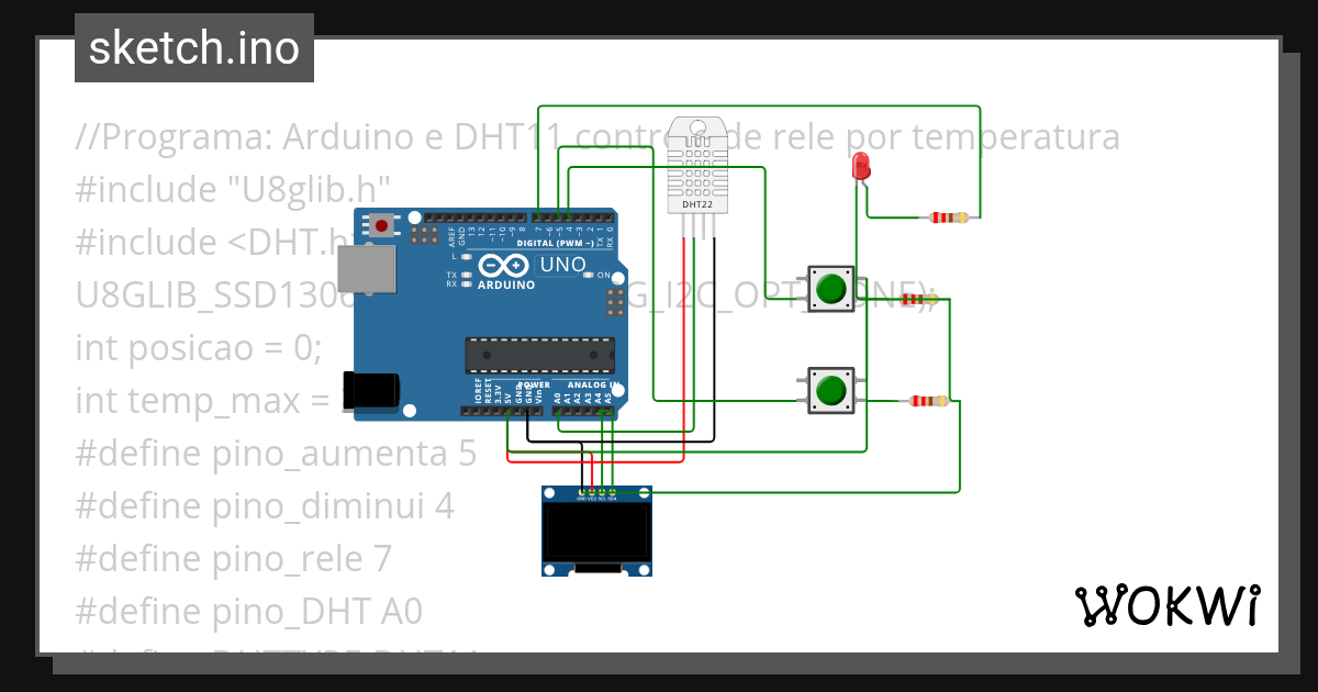 Termostato DHT - Wokwi ESP32, STM32, Arduino Simulator