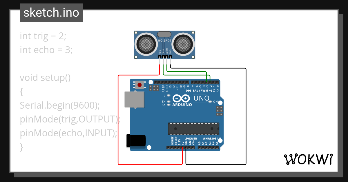 us sensor - Wokwi ESP32, STM32, Arduino Simulator