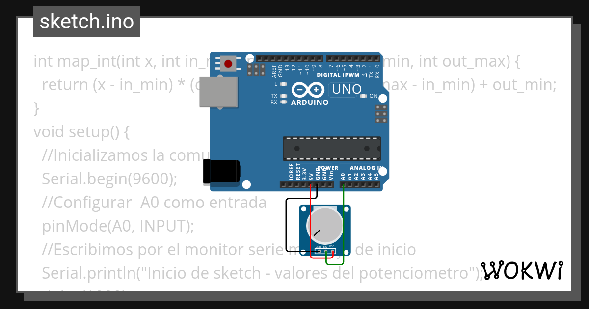 2 potenciometro - Wokwi ESP32, STM32, Arduino Simulator
