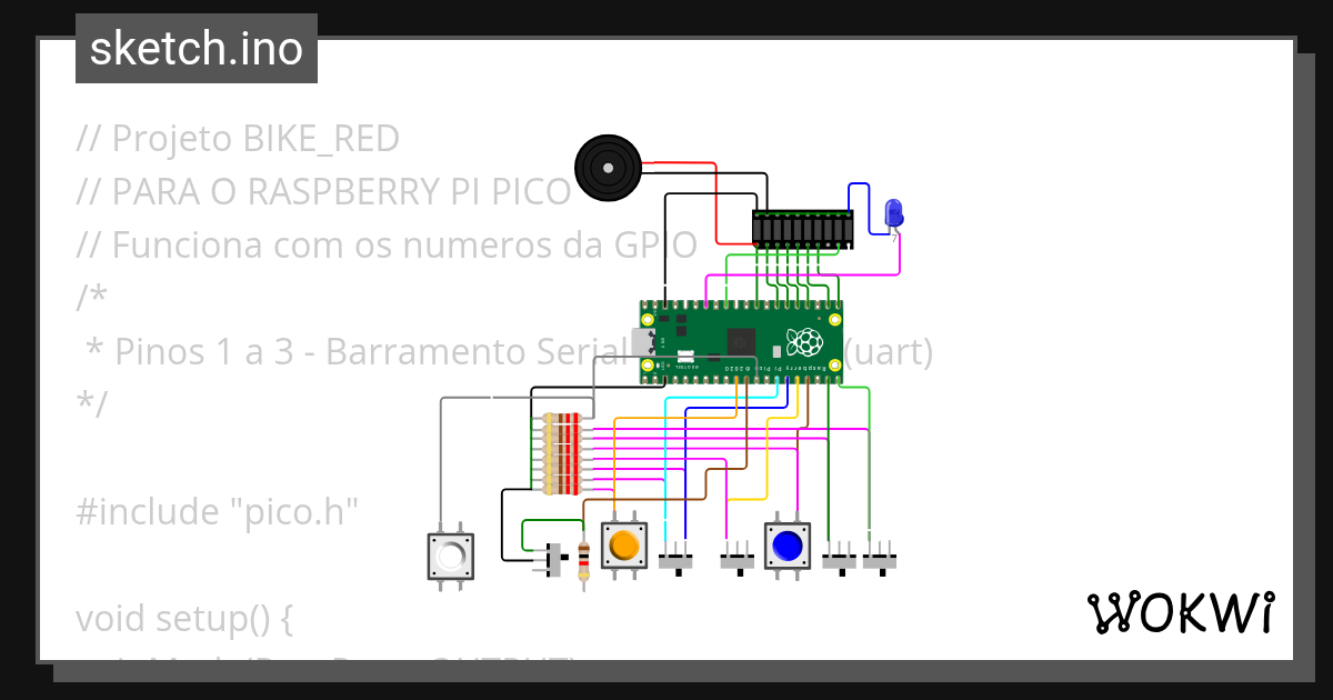 BikeRed - Wokwi ESP32, STM32, Arduino Simulator